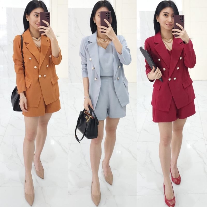 3 in 1 PREMIUM Yoon blazer set / women's blazer suit / bangkok blazer ...