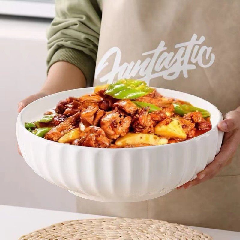 (Batam City Only) Extra Jumbo Soup Bowl - Plain White 12 inch Thick ...
