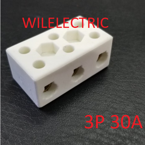 Terminal Block Block Block Ceramic 3W8H 3P 3pole 30A 30A | Shopee Malaysia