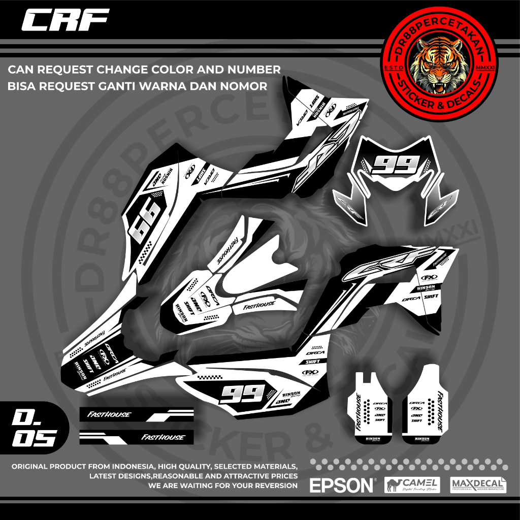 Crf 150 L Decal Sticker/ super glossy/doff custom crf Decal | Shopee ...