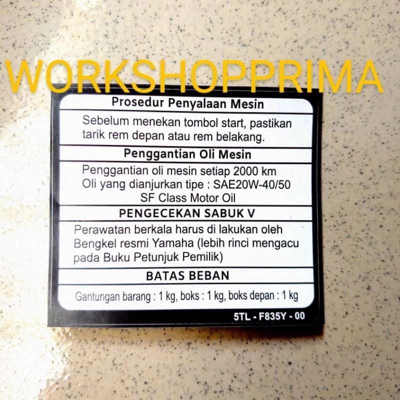 5TL STICKER WRITING HIMBAUING PROSEDUR LOGO STICKER GUIDE WARNING ...