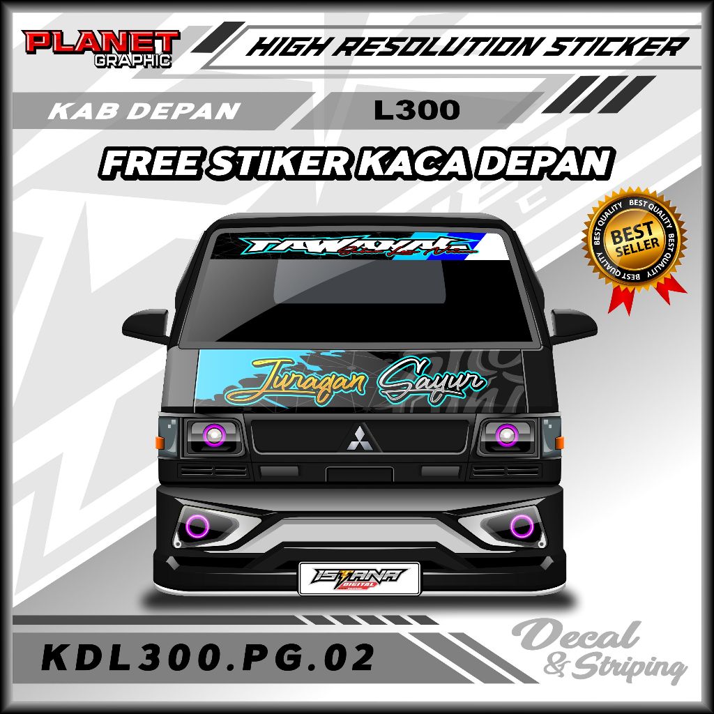 Sticker/decal Variation Front Cable Pick Up Mitsubishi L300 - KDL300.Pg ...