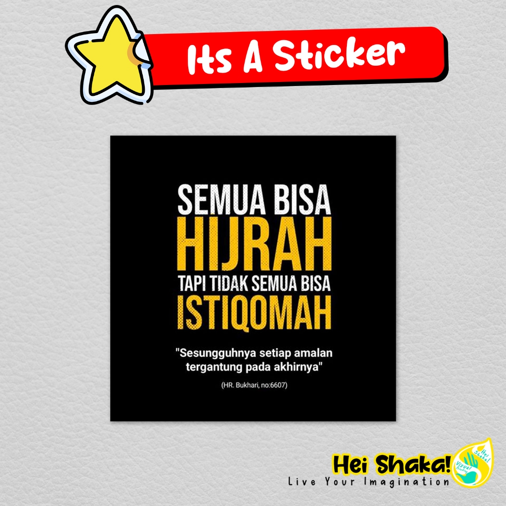Stickers All Can Hijrah But Not All Can Istiqomah Stickers Waterproof ...