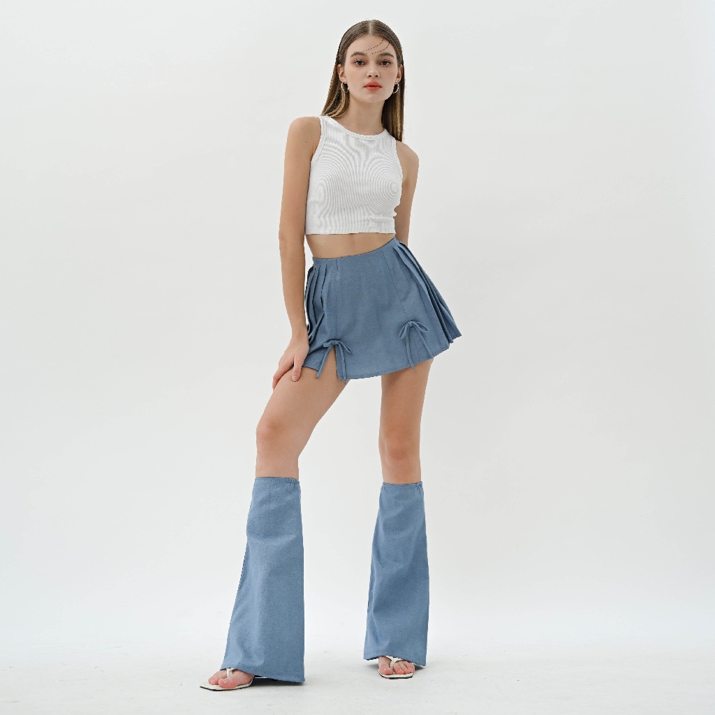 Official Crue - (skort ONLY) Lexi mini skort in Light denim & Dark ...