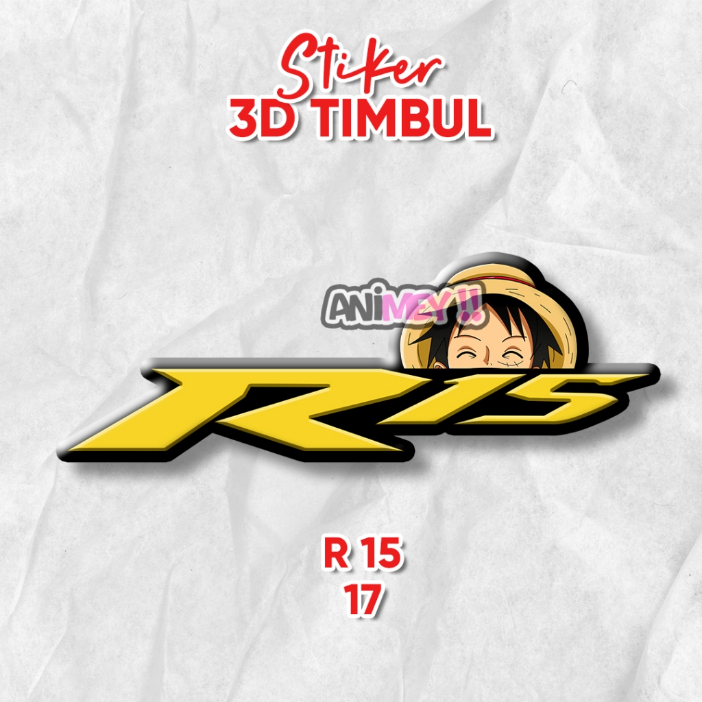 3d Embossed Anime Emblem Sticker Yamaha R15 Logo/Anime Resin Sticker ...