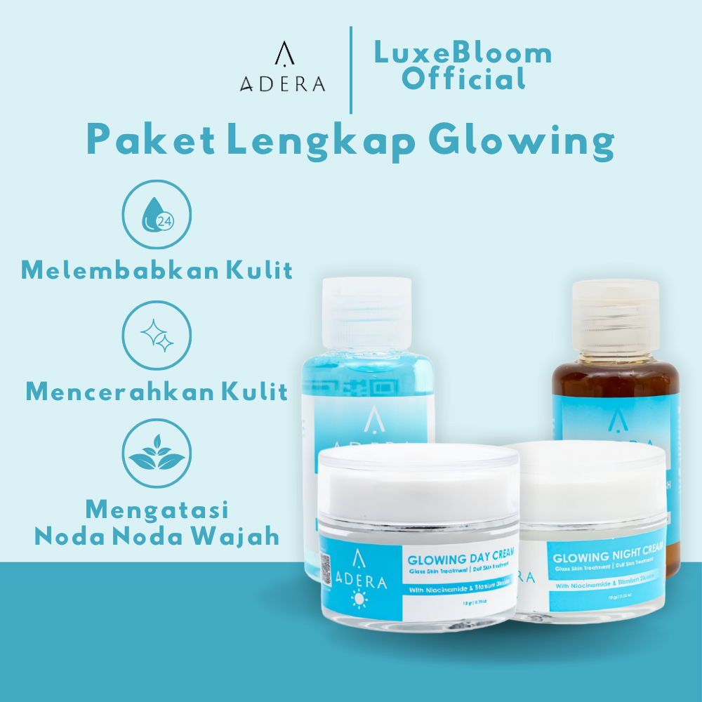 HITAM Skincare Package Toner Facial Wash Day Night Cream Adera Original ...