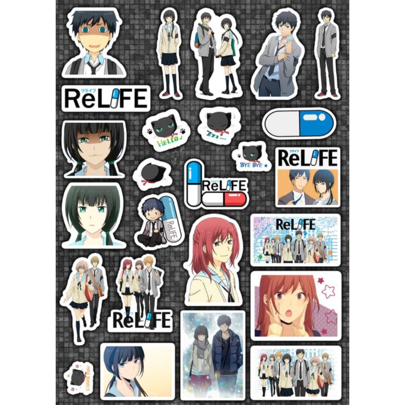 (30 PCS) ReLife Glossy and Waterproof Anime Stickers | Shopee Malaysia