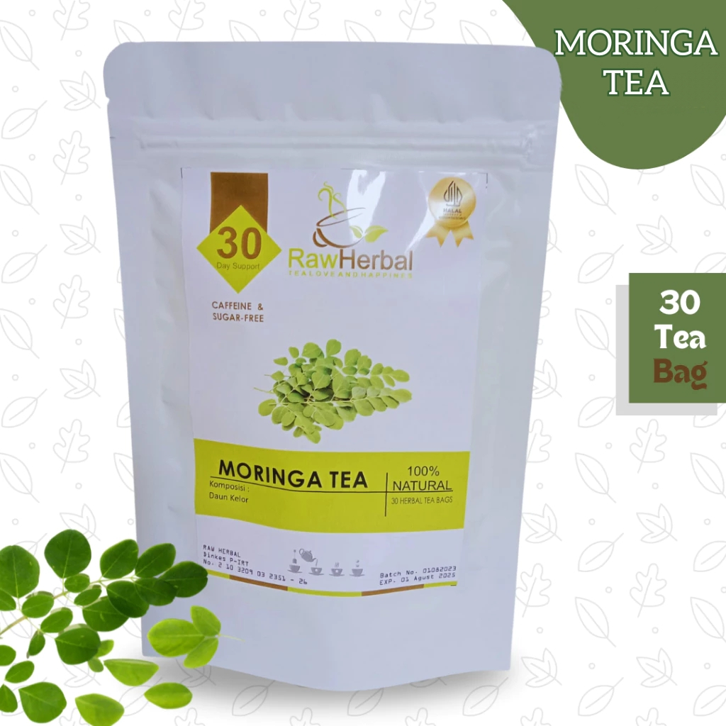 Moringa Tea Contains 30 Tea Bags Moringa Leaf Tea Bags Moringa Herbal ...