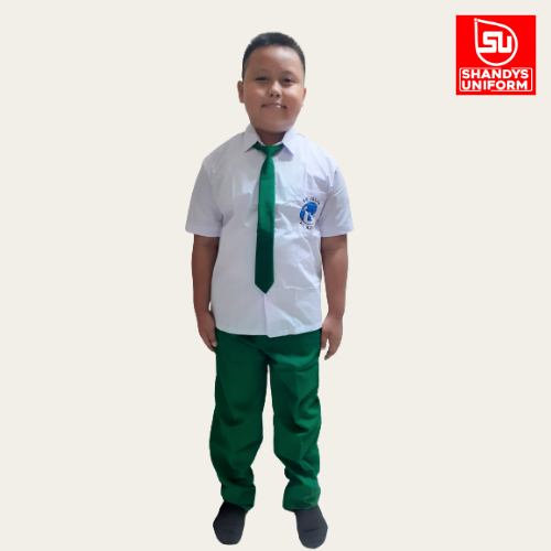 HIJAU Shandys Uniform I Al-Azhar Elementary School Uniform Set (short ...