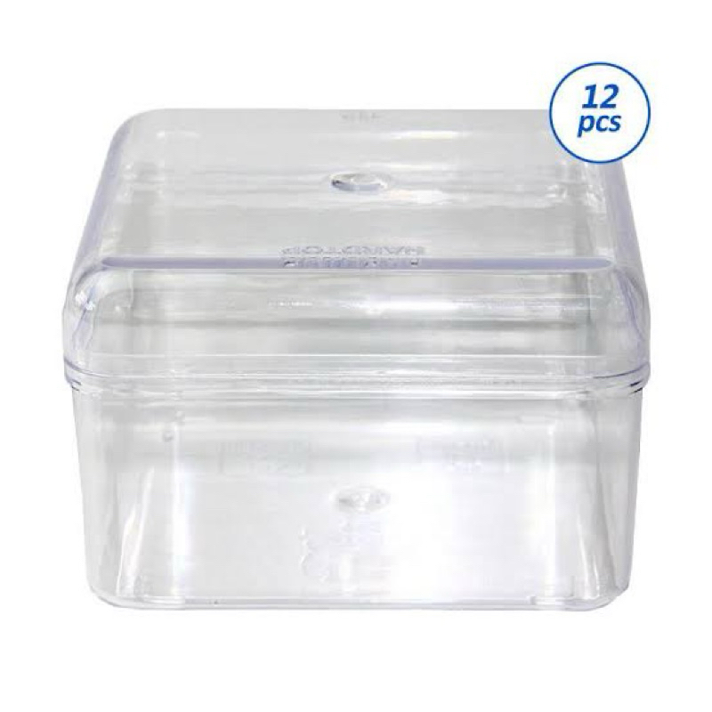 Hardtop 112 Cake Jars 350gr Clear Square Box (1 Dozen) | Shopee Malaysia