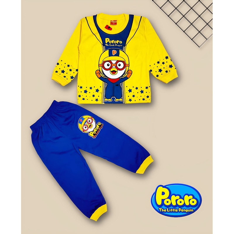 Pororo CARGO SET LATEST MODEL LONG TROUSERS PORORO LONG CLOTHES BOYS ...