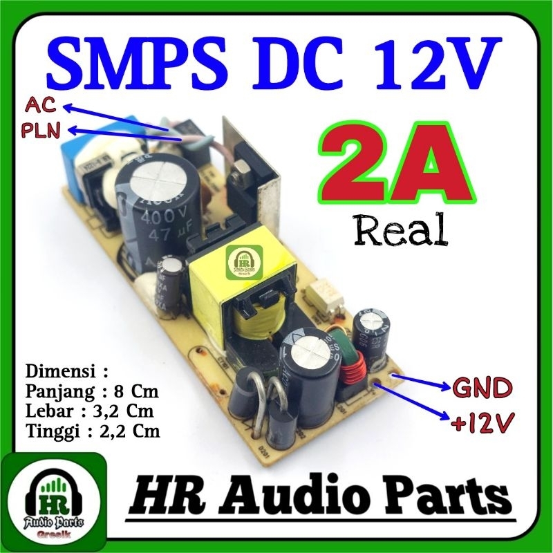 Smps DC 12V 2A Real For Mini Amplifier / Tone Control / Equalizer etc ...