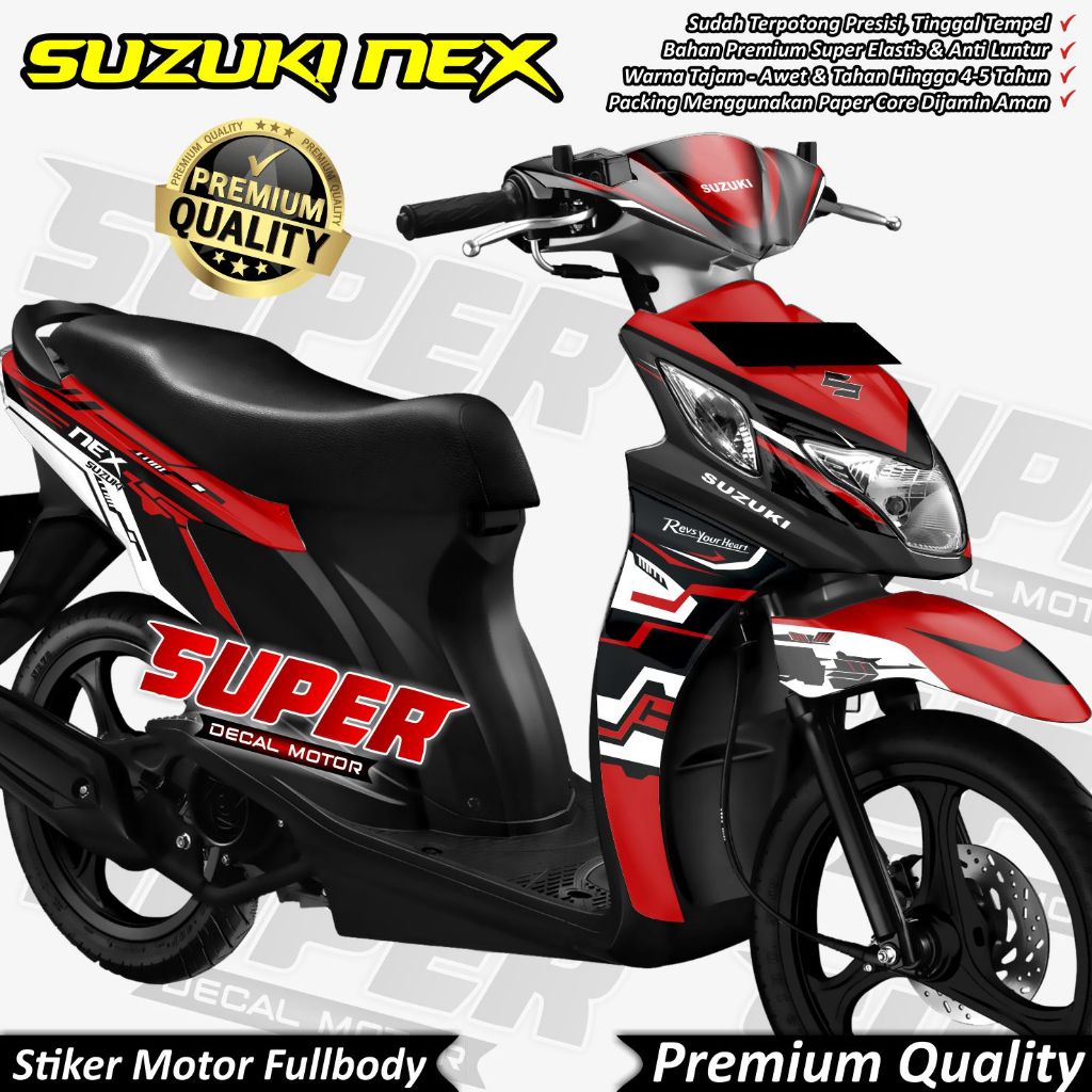 Suzuki NEX 1 Decal Sticker Full Body Hitech Concept Variation | Shopee ...