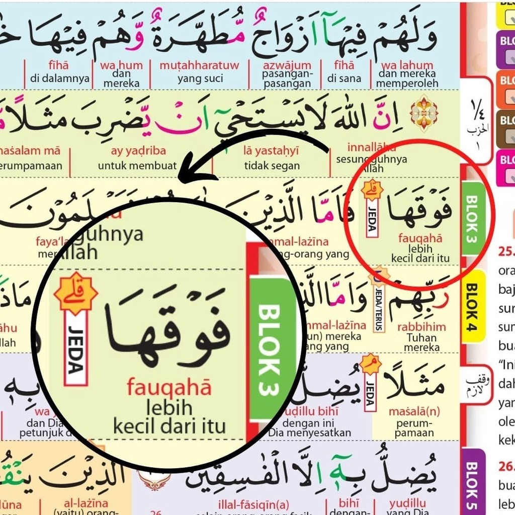 Al Quran Memorization HAFAZAN LATIN WORD A4 (21x30) Al Quran Latin Word ...