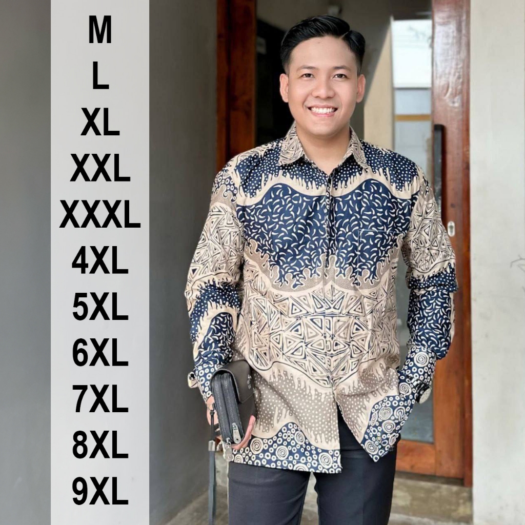 KATUN Jumbo Men's Batik Shirt Long Sleeve M L XL XXL XXXL 4XL 5XL 6XL ...