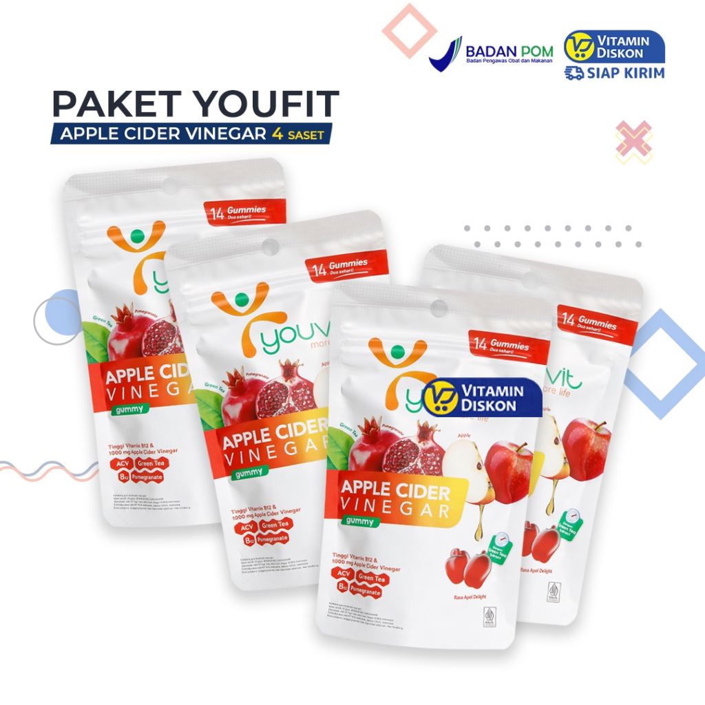 Youvit APPLE CIDER VINEGAR - 4 Sachets (28 Days) | Shopee Malaysia