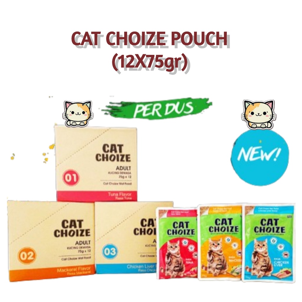 Cat Choize Pouch 75gr Per Box Contains 12 Sachets Of Cat Wet Food ...