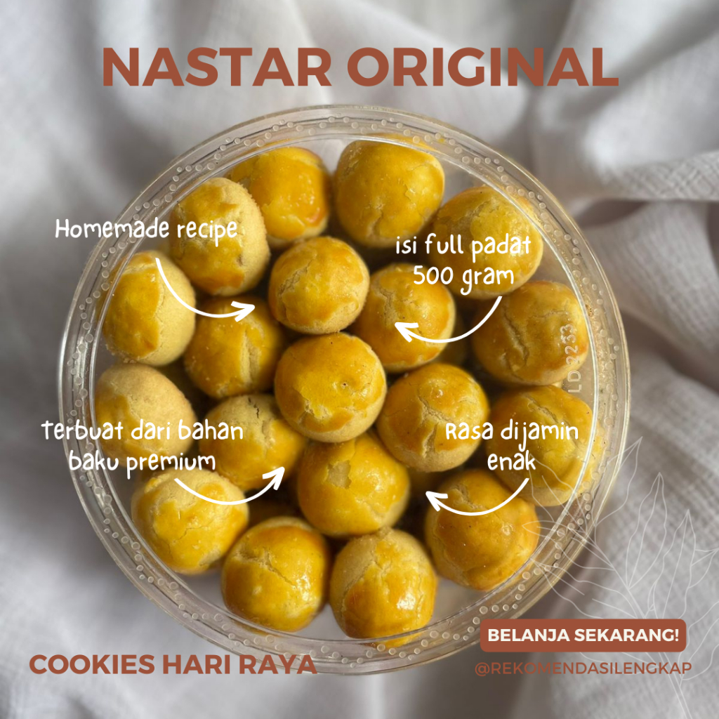 Original Nastar Lebaran Cake - 500 Gram Lebaran Cookies - Cake Hampers ...
