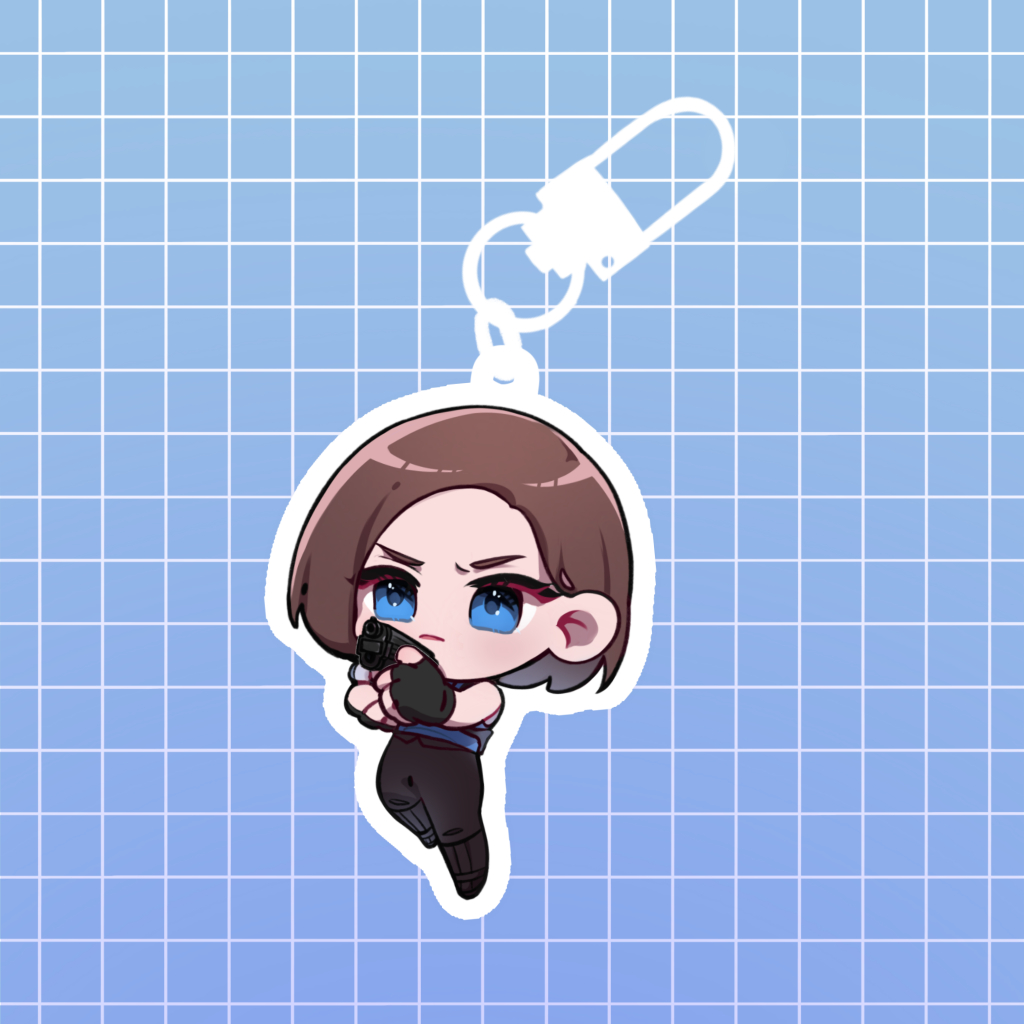 Resident Evil Acrylic Keychain Leon Kennedy Ada Wong Jill Valentine ...