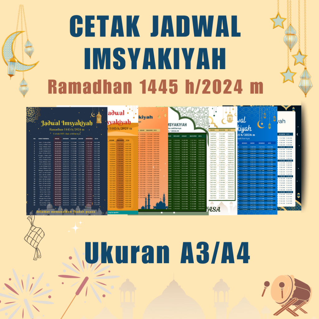Print IMSAKIYAH Schedule - Ramadan IMSAK Schedule 1445 H/ 2024 M ...