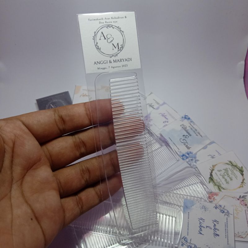 (50pcs) Wedding Clear Acrylic Comb/Aqiqah Comb/Circumcision Comb/Clear ...