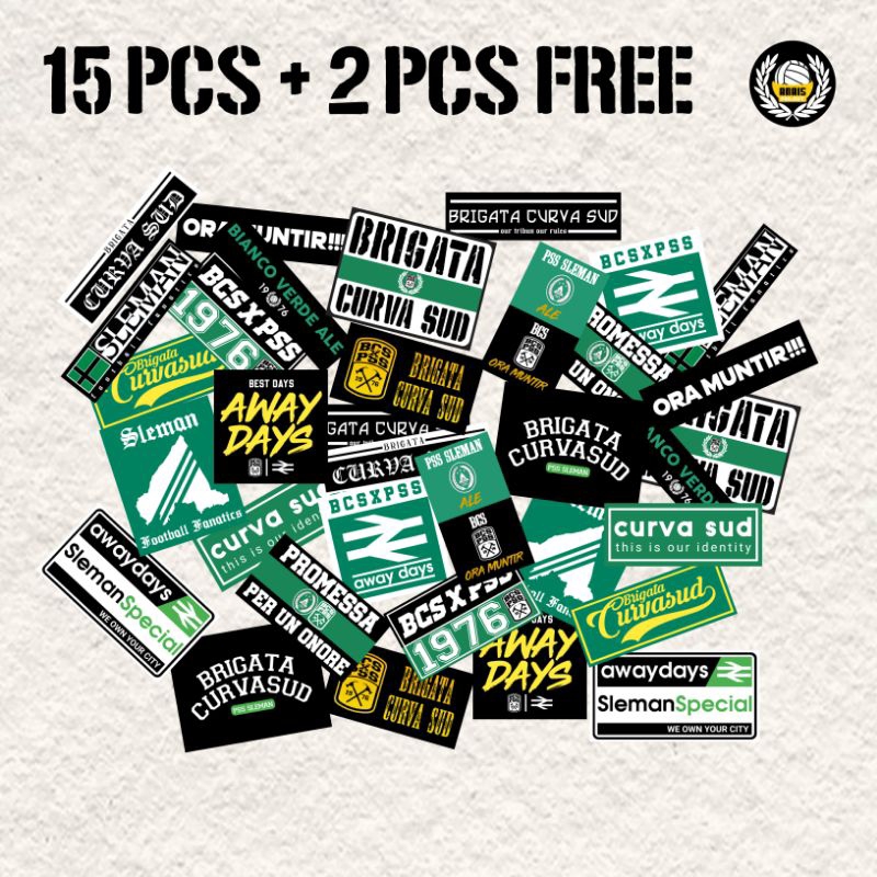 Brigata Curva Sud 1976 Sticker Pack | PSS Sleman | Shopee Malaysia