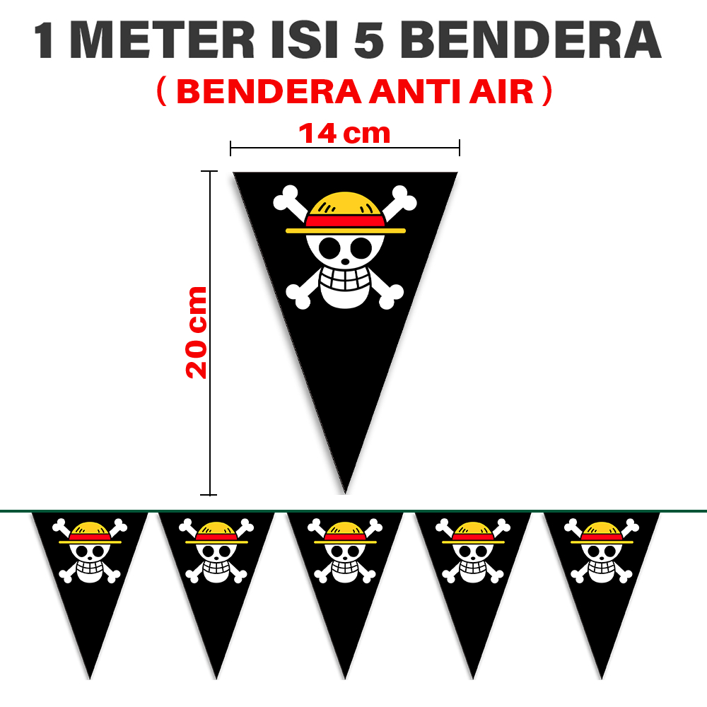 One Piece Mugiwara No luffy Jolly Roger Monkey d luffy Bunting Flag ...