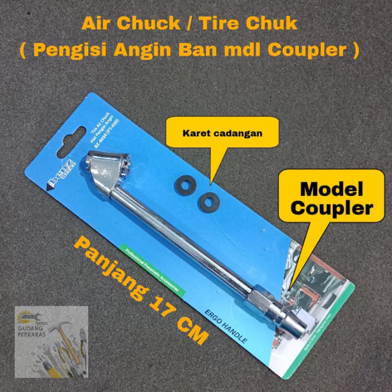 Air Chuck 6" BENZ Model Coupler - Dual Head Tire Chuck Car Motorcycle ...
