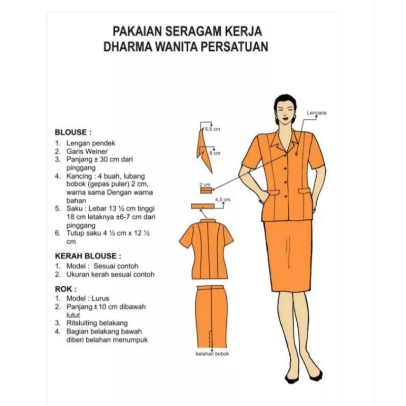 Dharma WANITA short uniform / DHARMA WANITA uniform / DHARMA WANITA ...