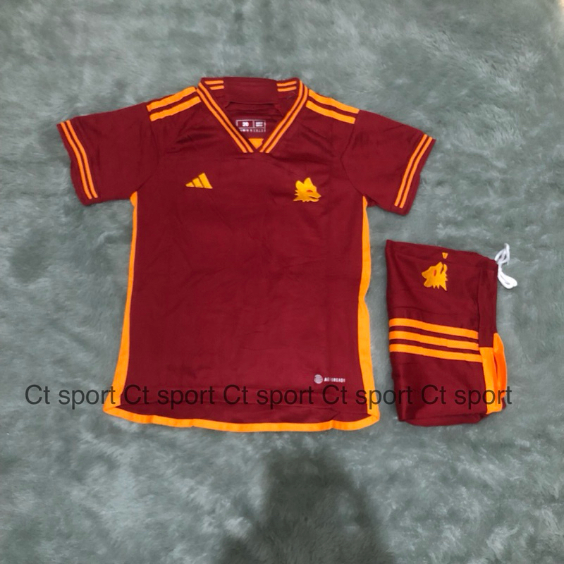 Jersey KIDS (KIDS) AS roma HOME 2023-2024 IMPORT GO THAILAND roma marun ...