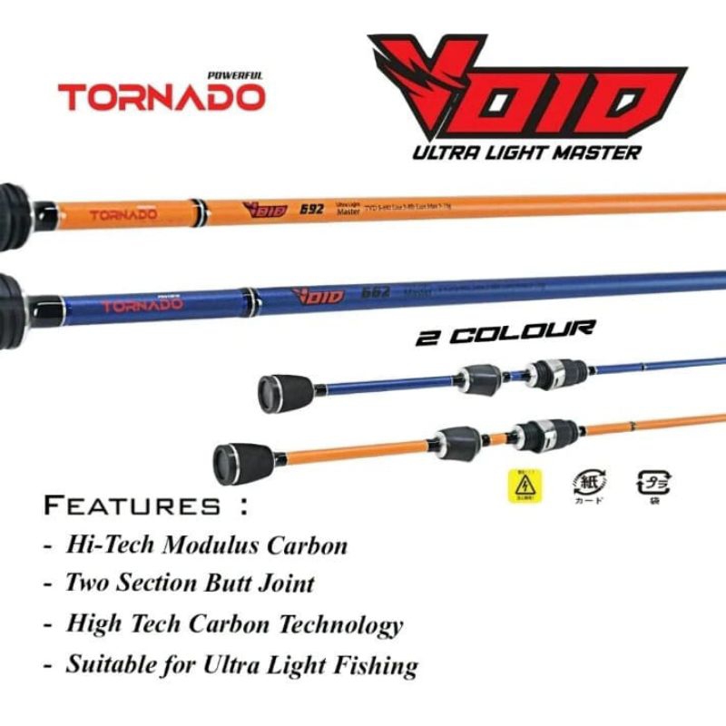 Tornado VOID Ultra light fishing rod 3-8lb 662/692 | Shopee Malaysia