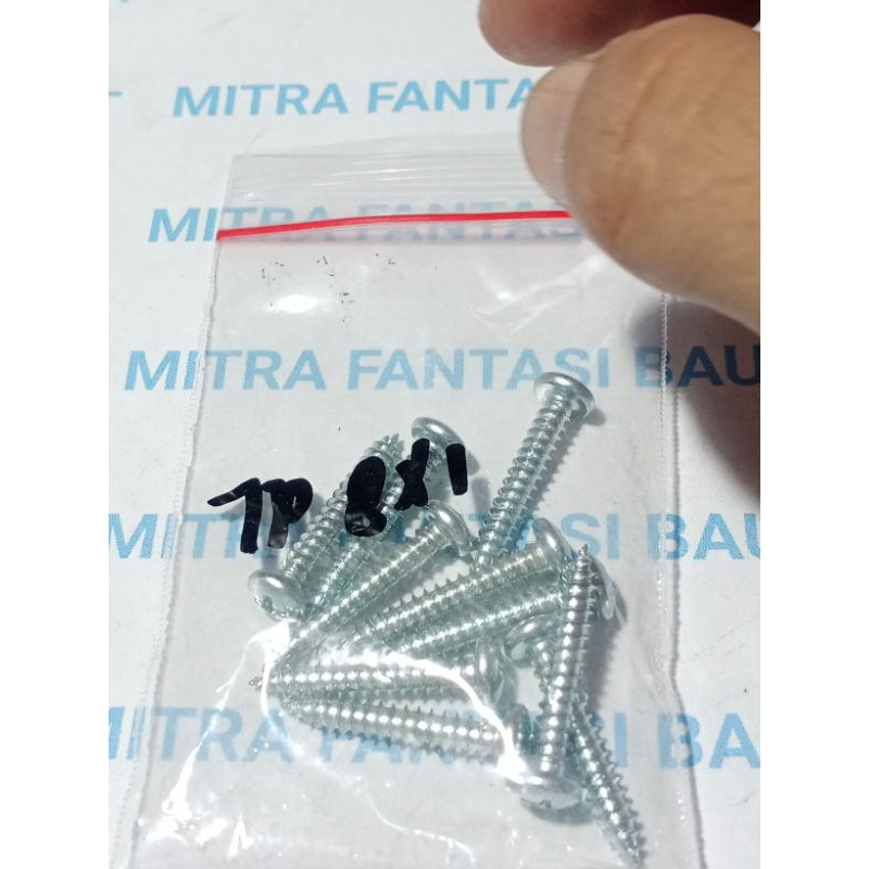 (20pcs) Universal 8x1 inch round head JP screw/worm bolts | Shopee Malaysia