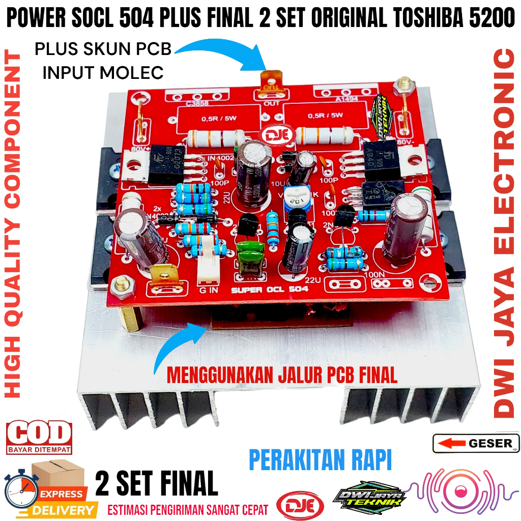 Driver SOCL 504 & 2 SET TOSHIBA FINAL TRANSISTORS | Shopee Malaysia