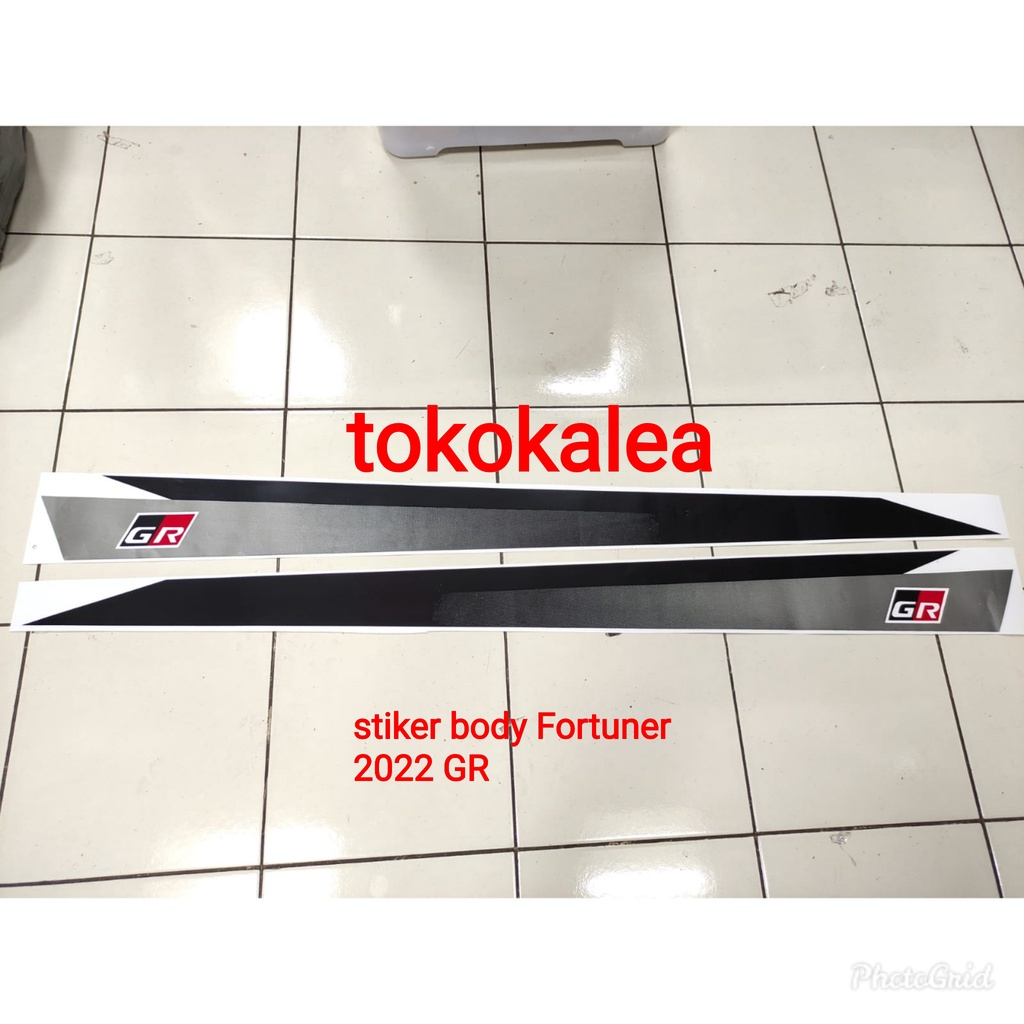 HITAM Toyota all new fortuner 2022 GR car body stickers black GR 2022 ...