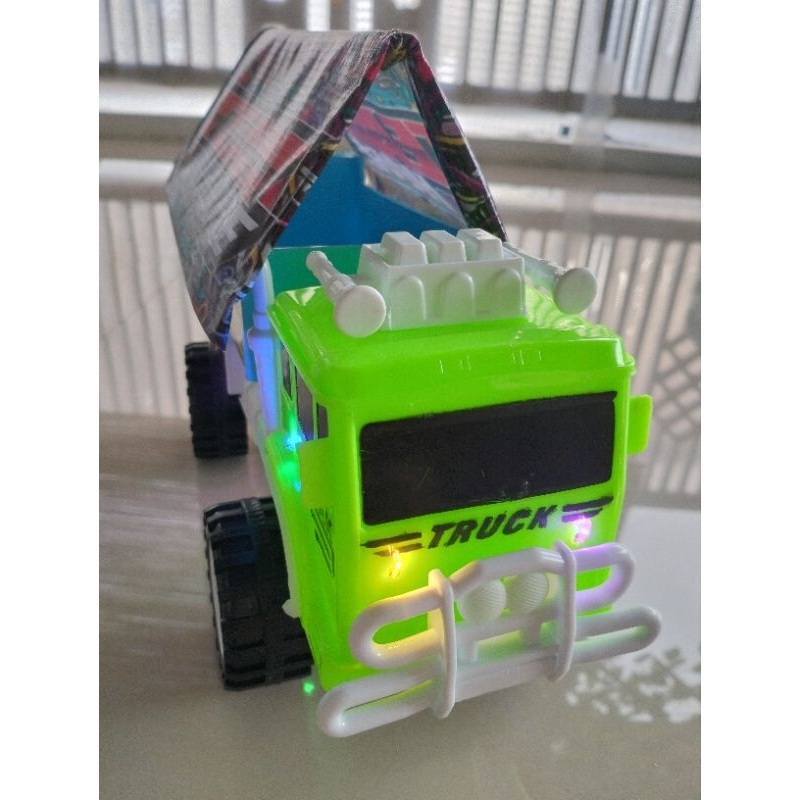 Plastic Rolling Truck Guaranteed Roll + LED Lights + Tarpaulin | Shopee ...