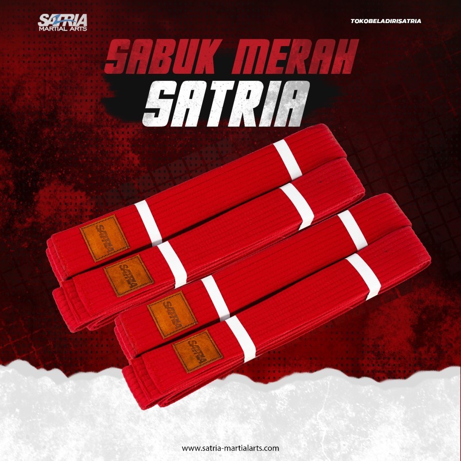 MERAH Plain RED BELT/TAEKWONDO FIGHTER SATRIA EMBROIDERY | Shopee Malaysia