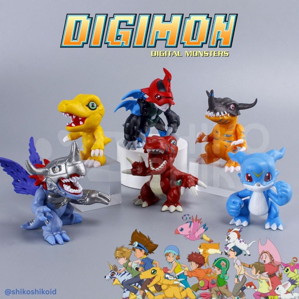 Fgcdig Figure Chibi Digimon Amumon Greymon Vmon Figure Tytannomon ...