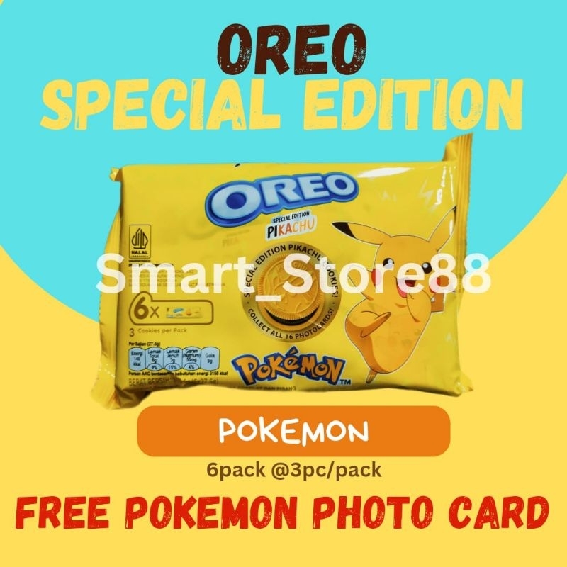 Oreo POKEMON PACK CONTAINS 6 SPECIAL EDITION FREE POKEMON CARDS FREE ...