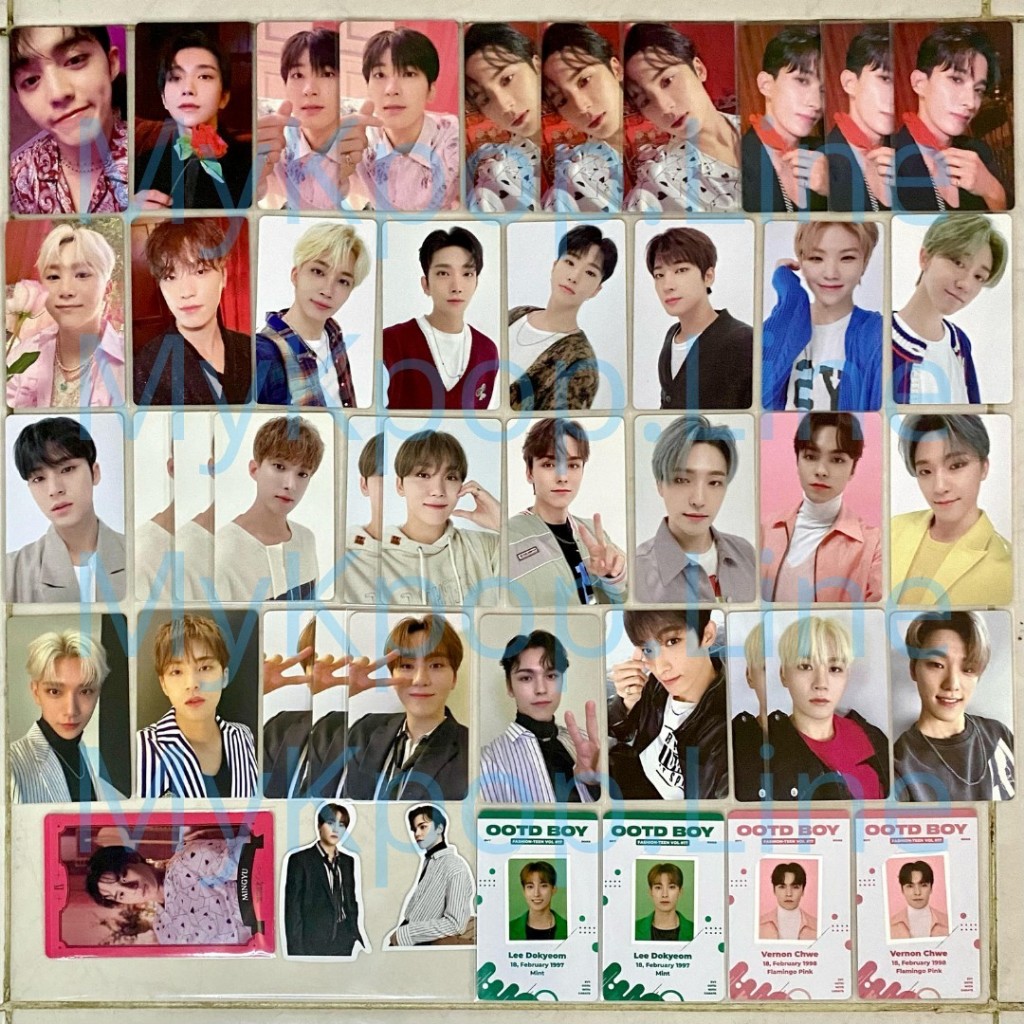 Sg seventeen 2019 2021 2022 2023 PC SVT Seasons Greetings 19 22 23 Official Photocard ID Card ...