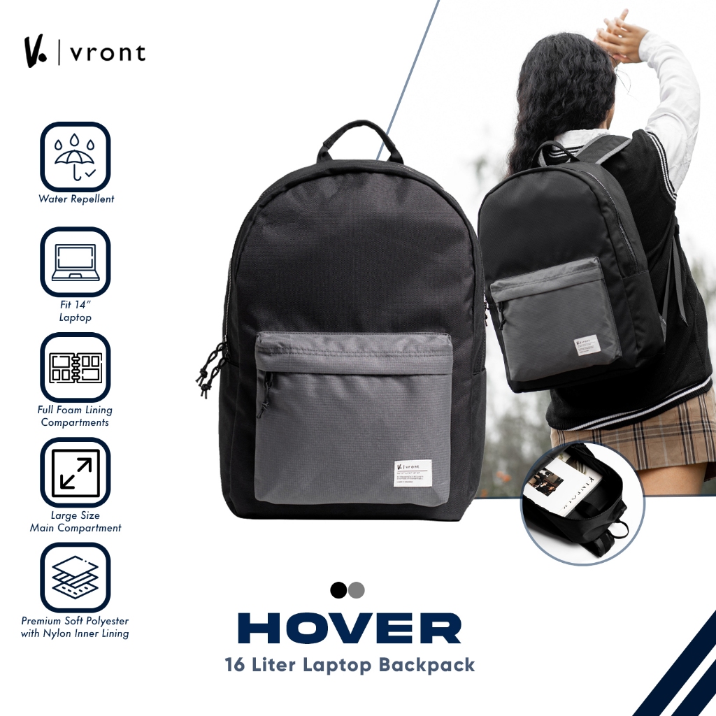 Vront - Backpack - Hover Black | Shopee Malaysia