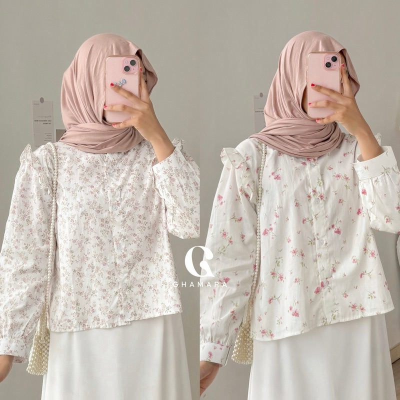 Ghamara • MONA BLOUSE | Korean blouse | Women's floral top | Eid outfit ...