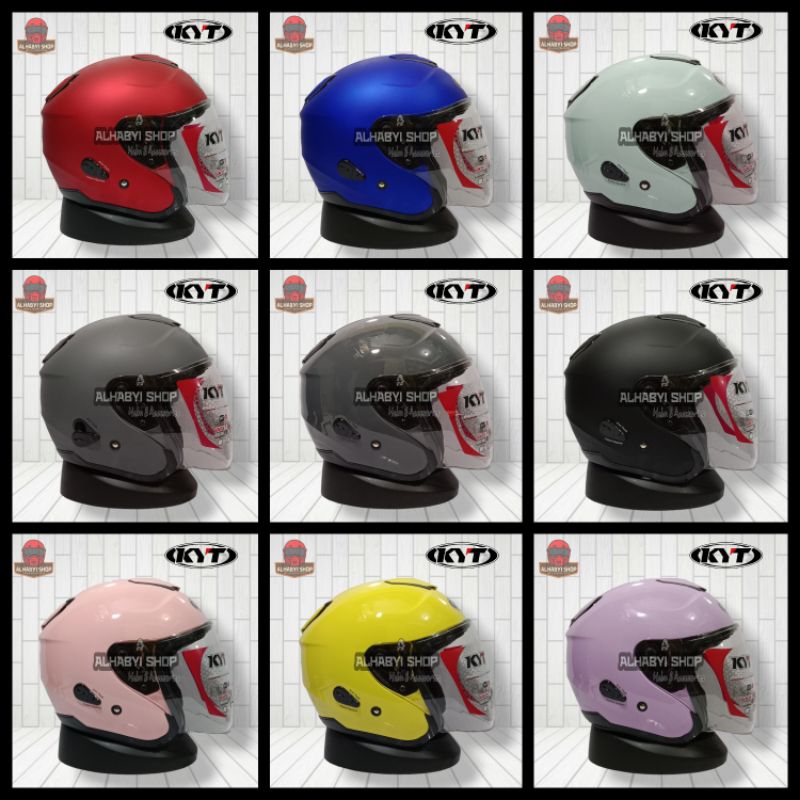 KYT Kyoto R Solid Half Face Helmet | Plain KYT Half Face Kyoto Helmet ...