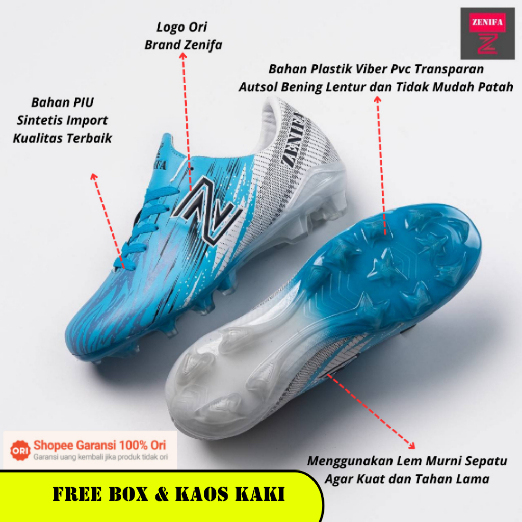 Latest Original Zenifa Chimera Clear Sole Football Shoes Premium No. 1 ...