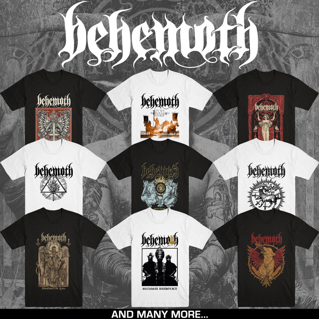 BEHEMOTH | BAND T-SHIRT | BLACK DEATH METAL | MERCHANDISE | Shopee Malaysia