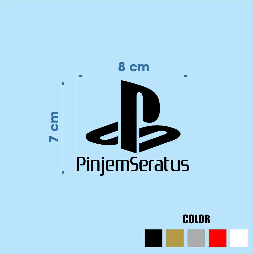 Cutting sticker playstation Parody pinjem One Hundred ps logo vinyl ...