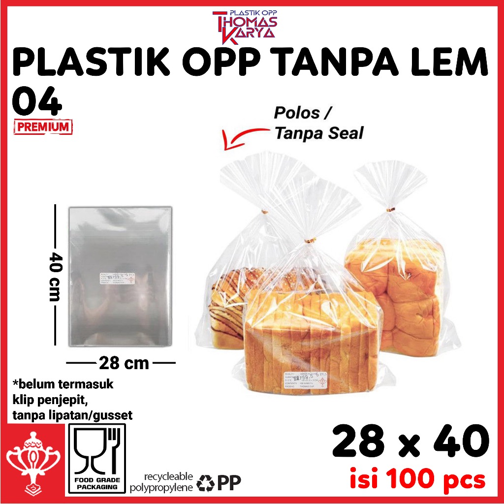 Opp Plastic Bread 28x40 Contents 100 Large Clear Bags Packaging Donuts ...