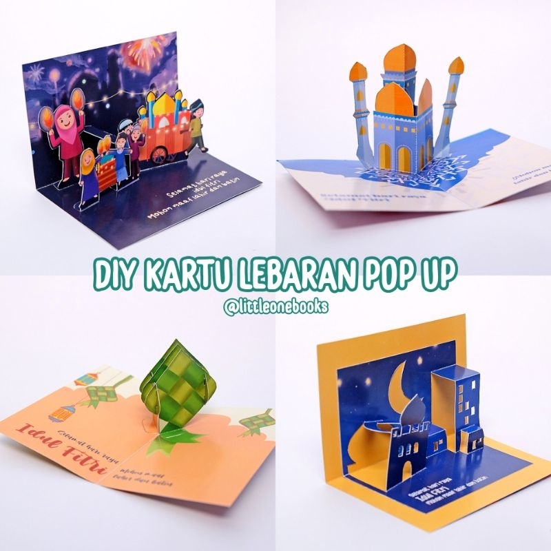 Diy Pop Up Eid card (10 Contents)/Dream Studio Pop Up Ied card/Eid card ...
