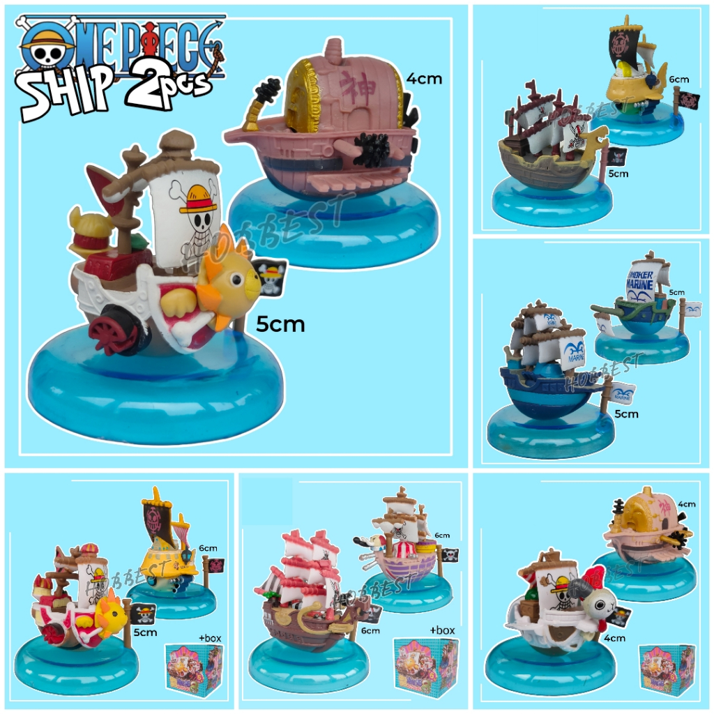 ONE PIECE Ship Action Figure contains 2 pcs Miniature Cake Topper ...