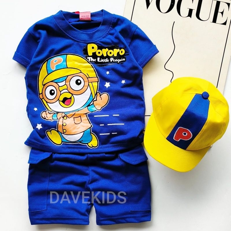Children's PORORO Clothes With Cargo PORORO Suits With Hats 1-10 Years ...