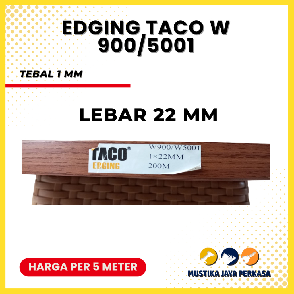 Per 5 Meter Edging Taco W 900/5001 1x 22mm Woodgrain 2cm | Shopee Malaysia